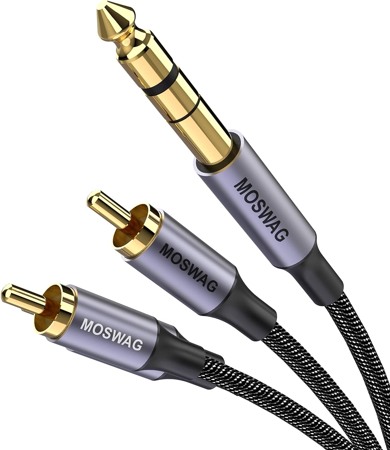 Amazon.com: Disino RCA to 1/4 Insert Cable, 6.35mm TRS Male to Dual RCA ...
