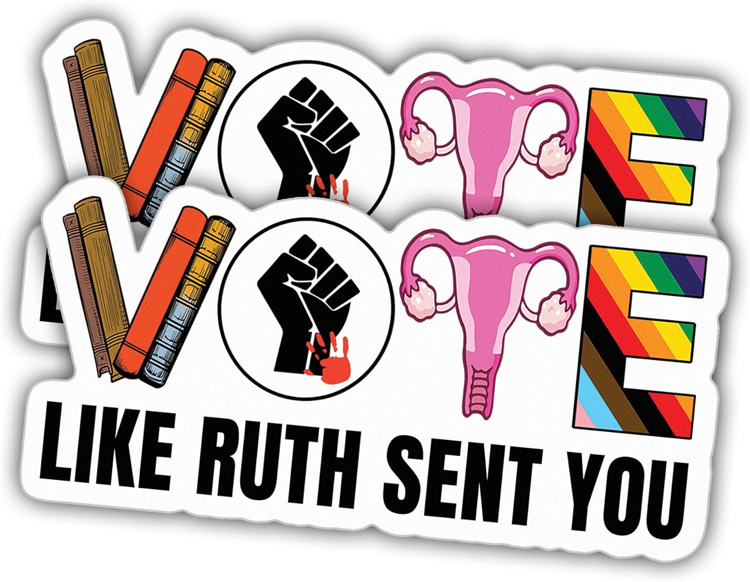 Amazon.com: (2pcs) Feminism Sticker Feminist Women's Right Decal Vote ...