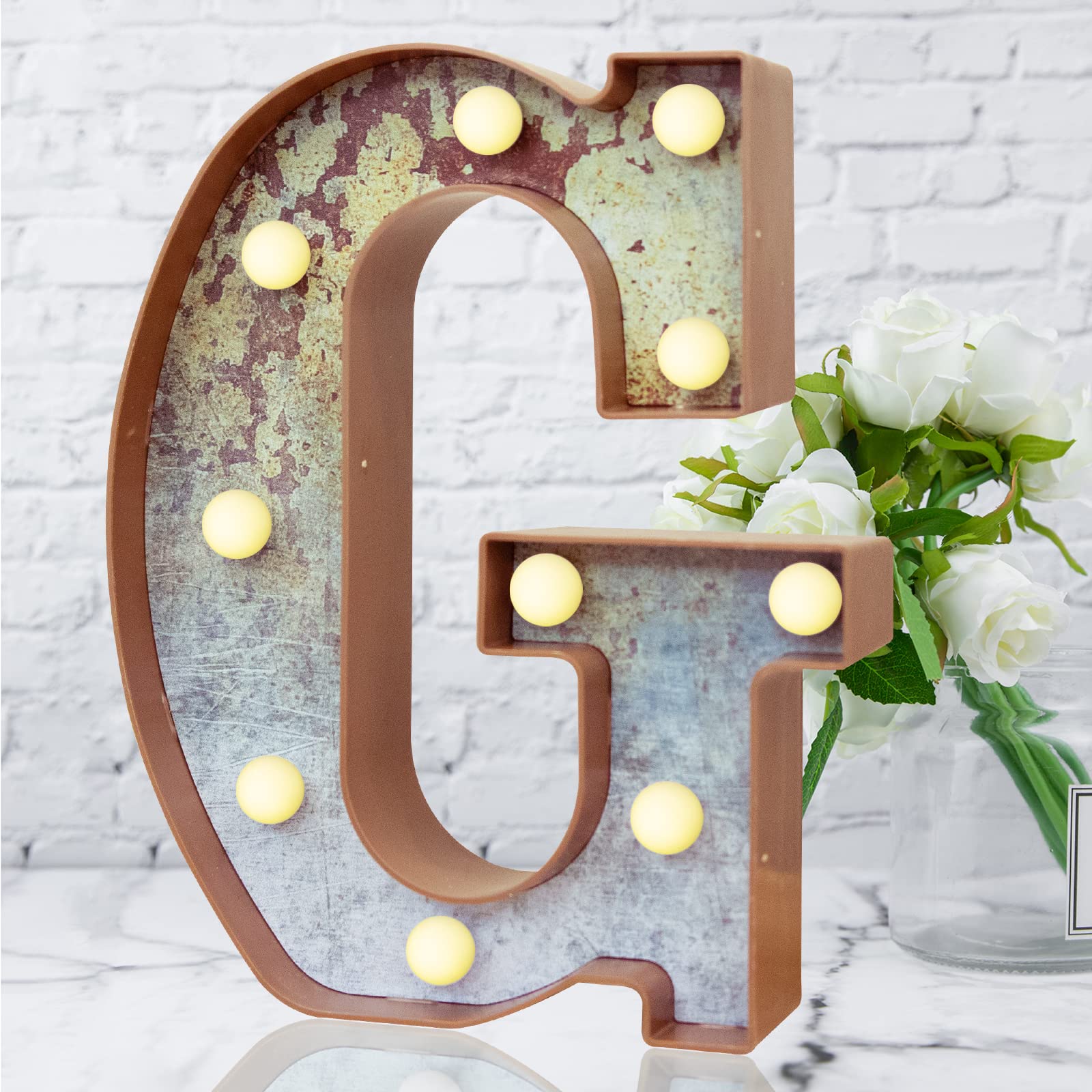 Amazon.com: LED Marquee Light Up Letters Industrial Vintage Style ...