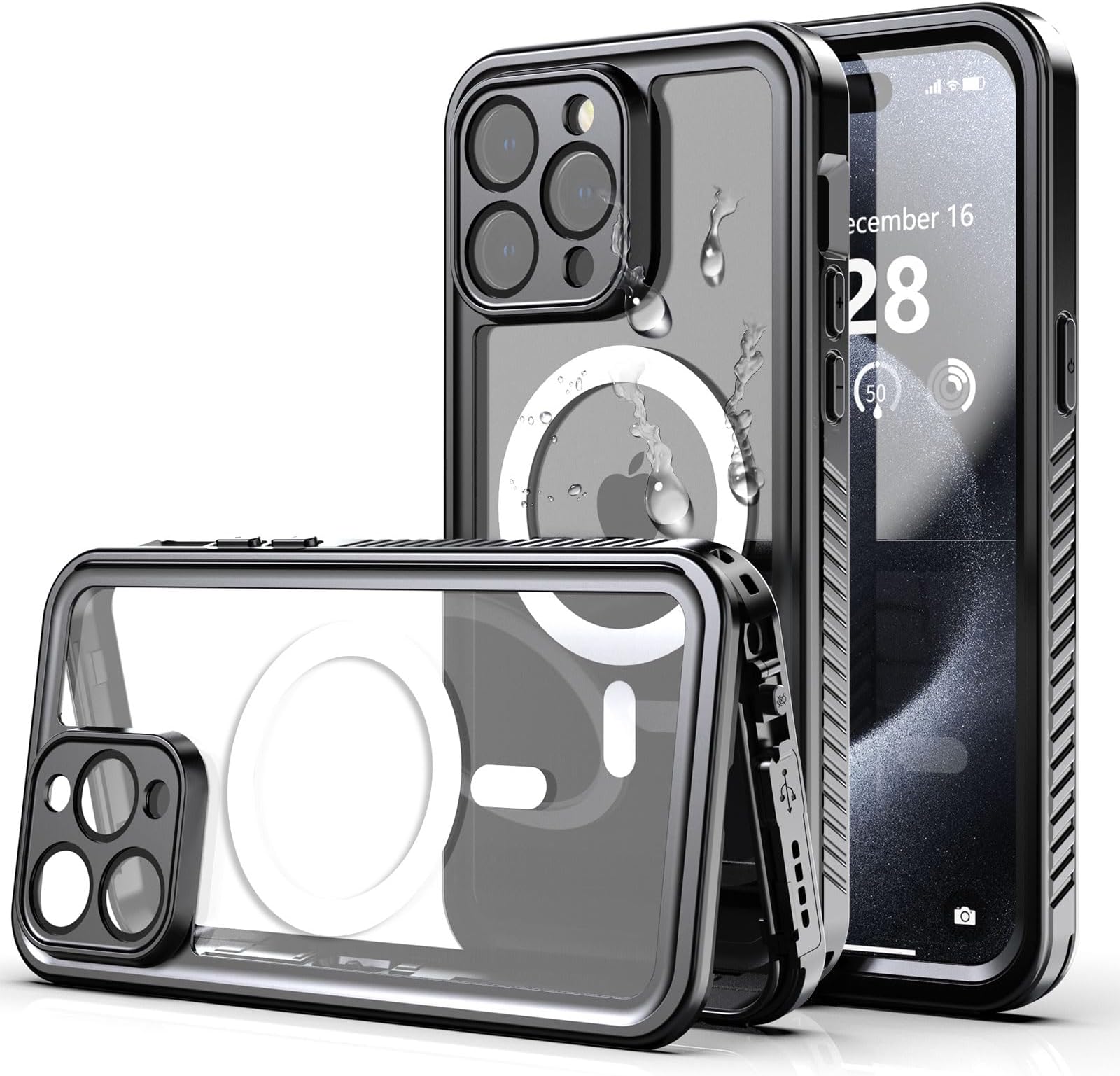 Amazon.com: UMITTOS Waterproof Case for iPhone 15 Pro Max Case Anti ...