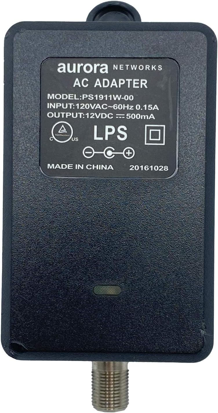 Amazon.com : Aurora Networks PS1911W-00 Slim PCT Wall Mountable Power Adapter 120VAC 12VDC 500mA ...
