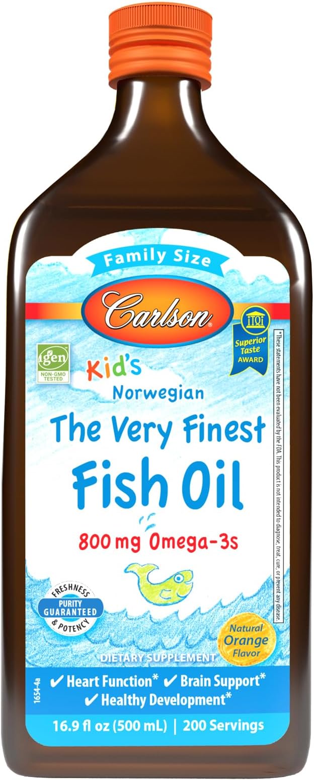 Amazon.com: Carlson - Cod Liver Oil, 1100 mg Omega-3s, Wild-Caught ...