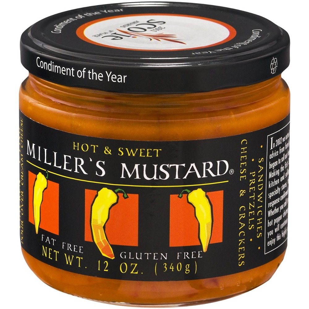 Amazon.com : MILLERS MUSTARD Mustard Hot And Sweet, 12 OZ : Grocery ...