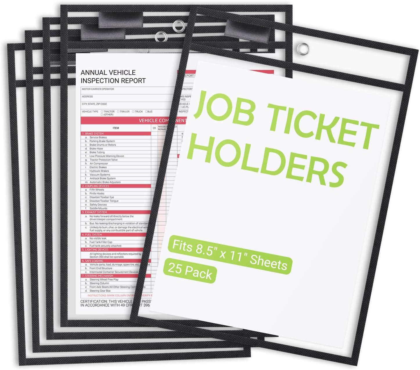 Amazon.com : suituts 25 Pack Job Ticket Holders 10x13 Inches-Dry Erase ...