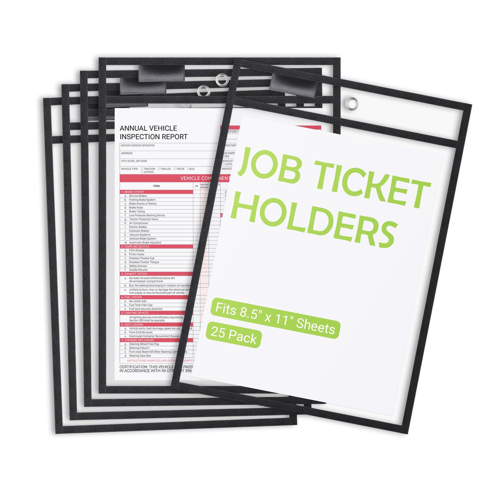 Amazon.com : suituts 25 Pack Job Ticket Holders 10x13 Inches-Dry Erase ...