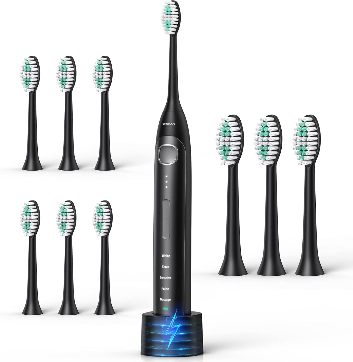Amazon.com : Operan Electric Toothbrush with 6 Brush Heads bundle with ...