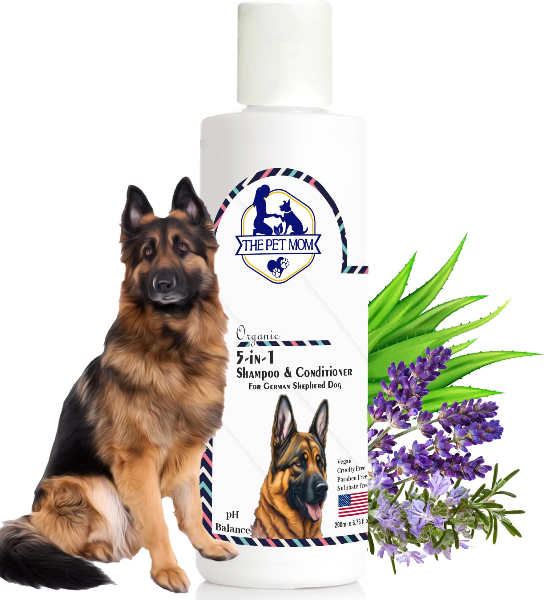 Buy The Pet Mom Organic 5 in 1 Shampoo & Conditioner for German ...