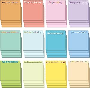 Amazon.com : Zonon 48 Pieces Inspirational Sticky Notes 3 x 3 Inch ...