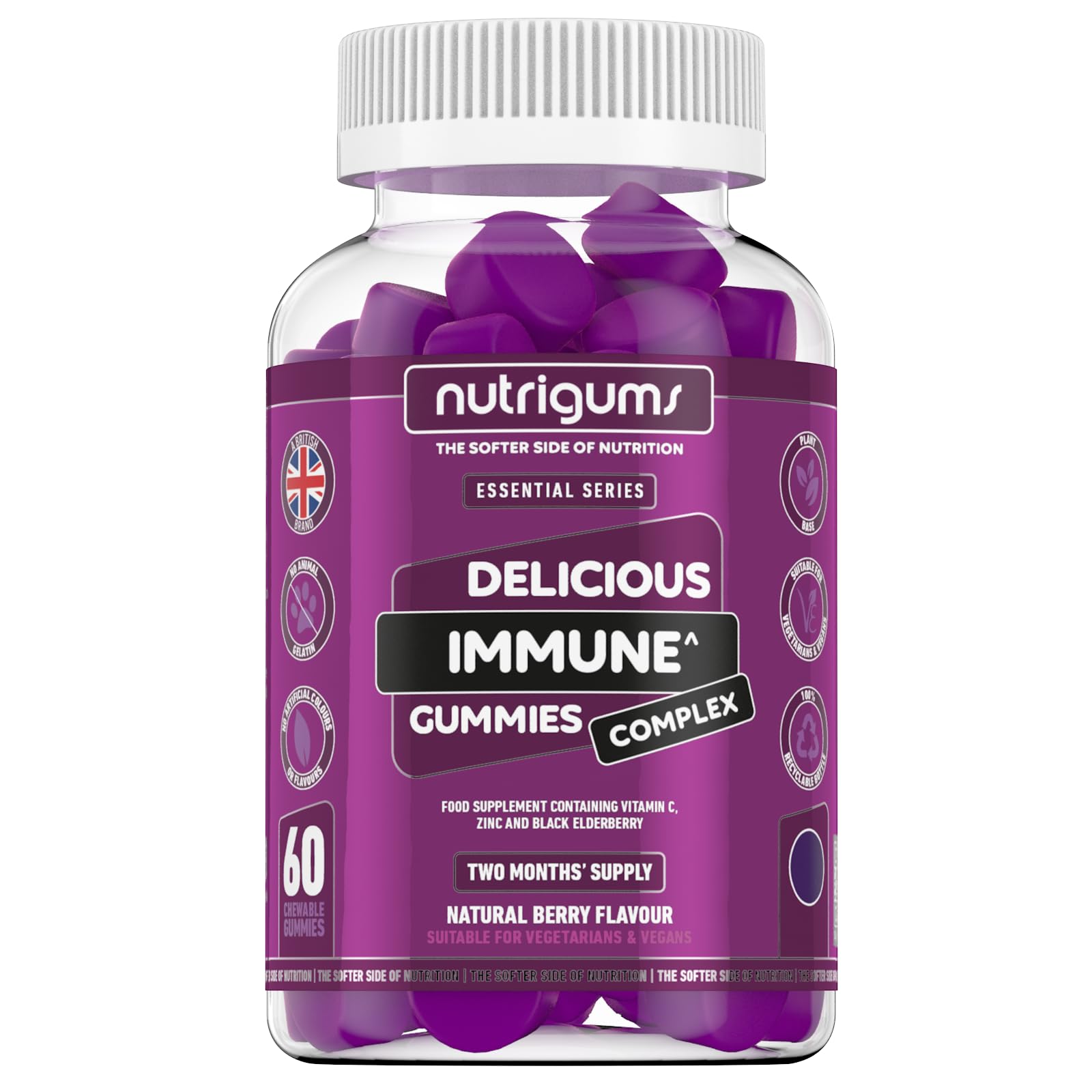 Immune Support Complex Gummy | Elderberry Extract 2000mg, Vitamin C and ...