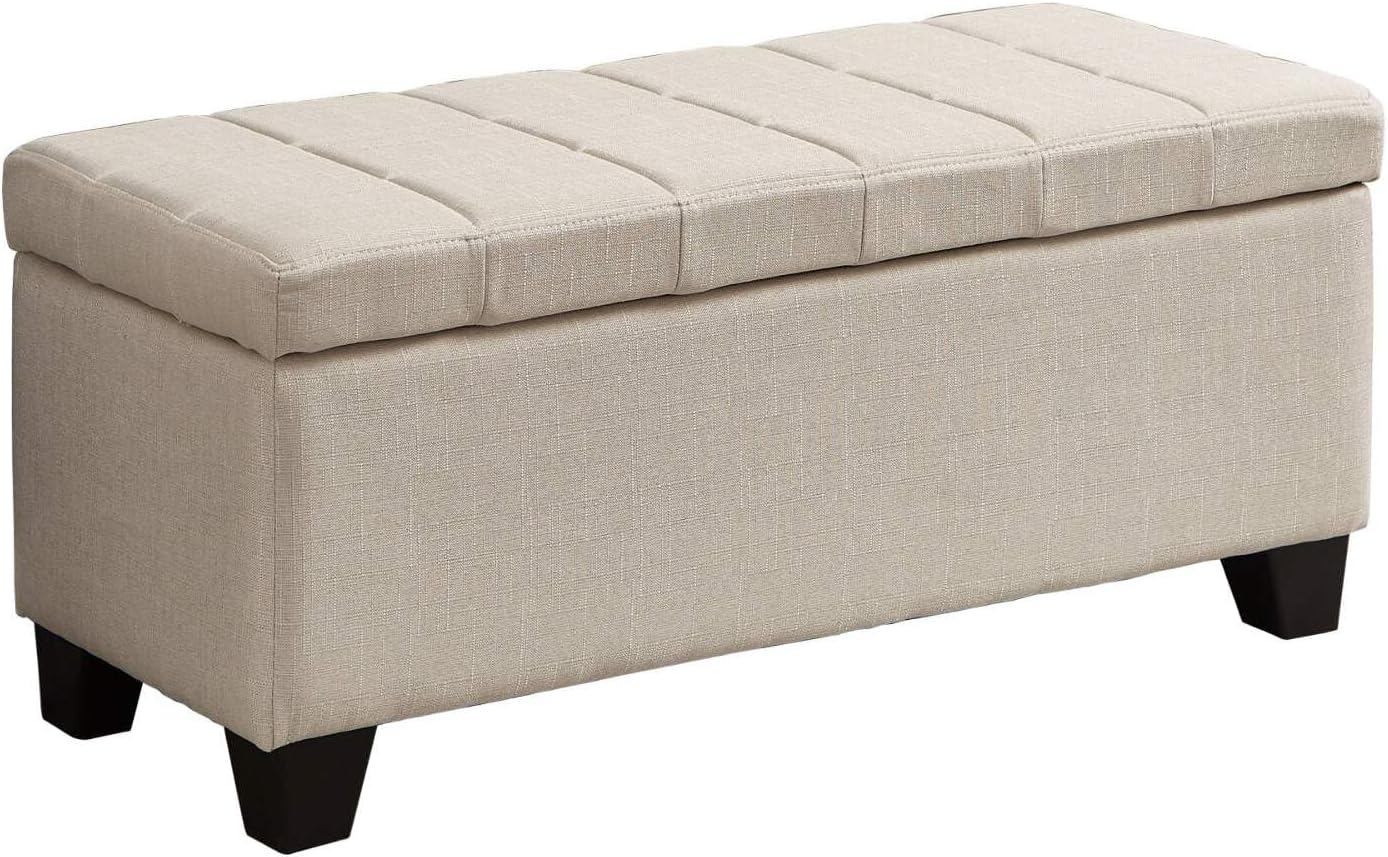 Amazon.com: infirack Upholstered Storage Rectangular Bench for Entryway ...