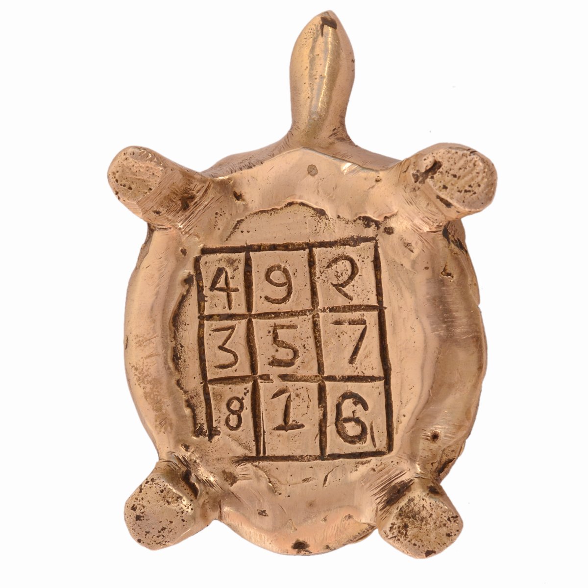Purpledip Brass Tortoise/Turtle Idol With Gemstones And Magic Numbers ...