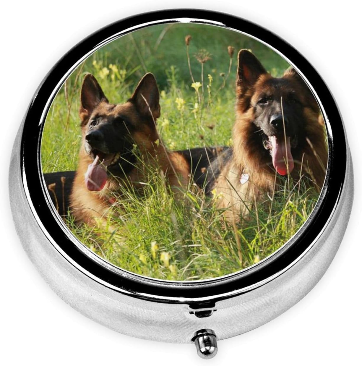 Amazon.com: German Shepherd Dog Pill Box 3 Compartment Small Pill Case ...