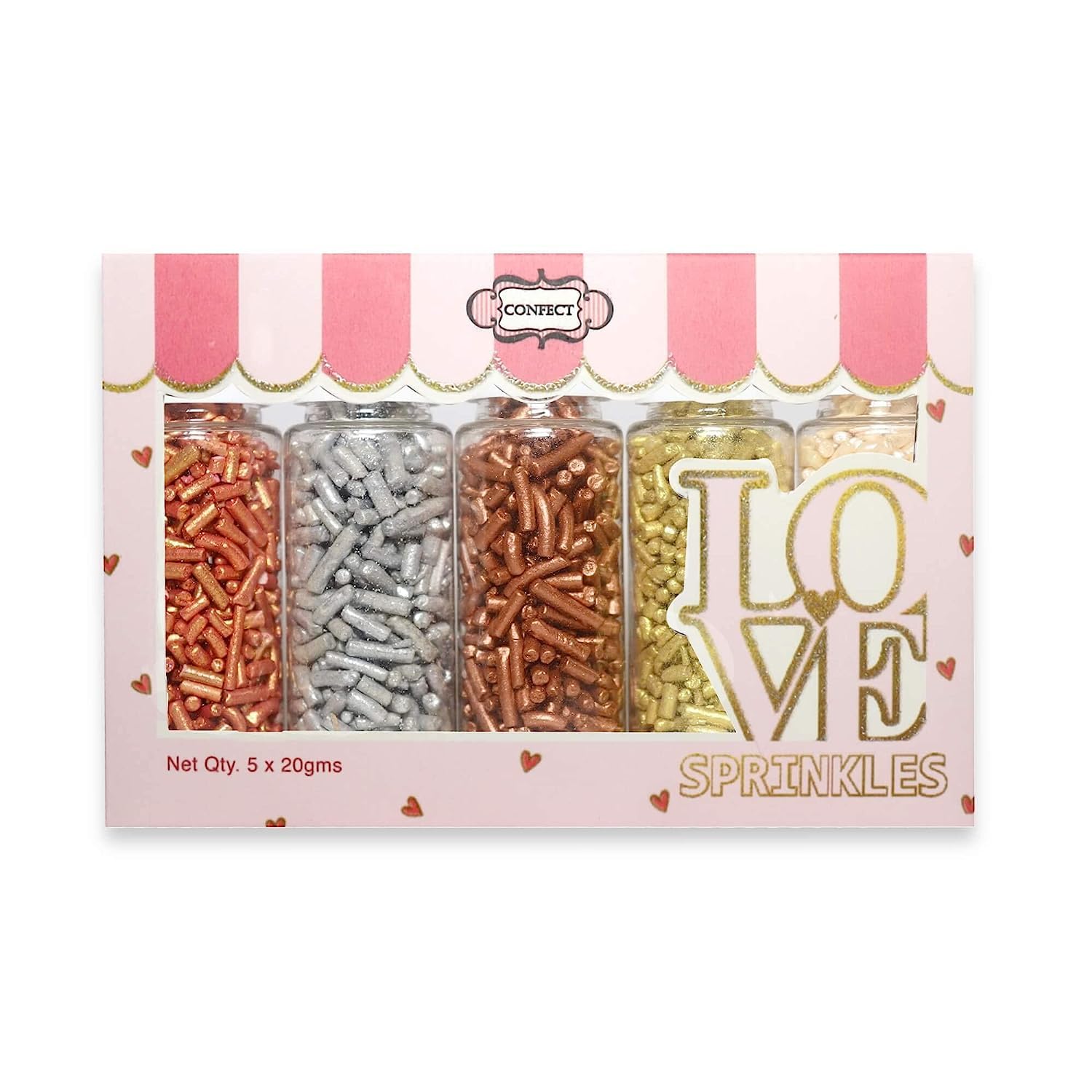 Amazon.com : Confect Sprinkles for Cakes & Cupcakes Decoration Assorted ...