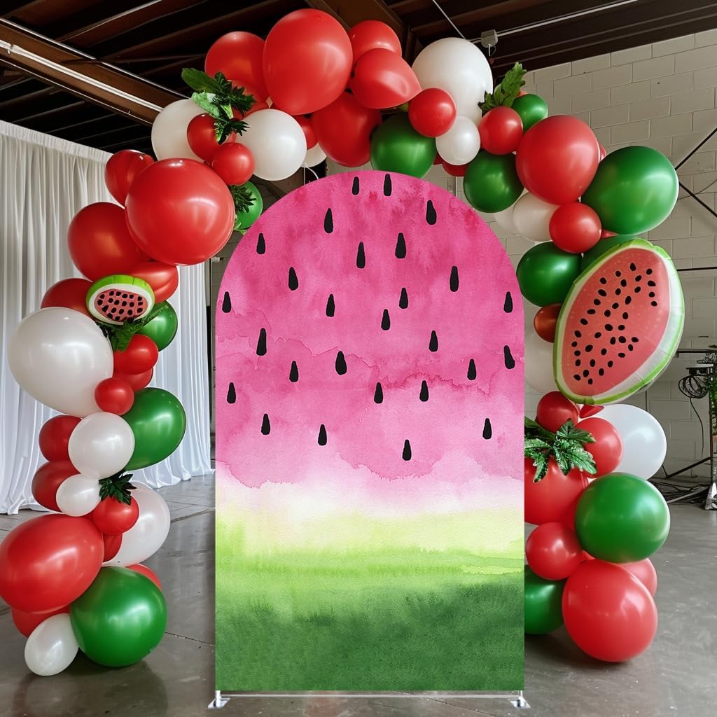 Amazon.com : Haploquest Double-Sided Elastic Watermelon Arch Backdrop ...