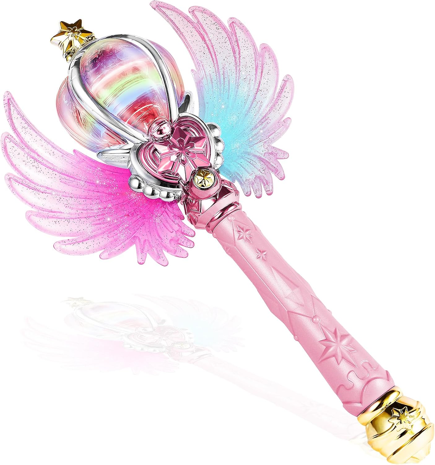 Amazon.com: EnchantZone Light Up Snowflake Wand with Spinning LEDs and ...