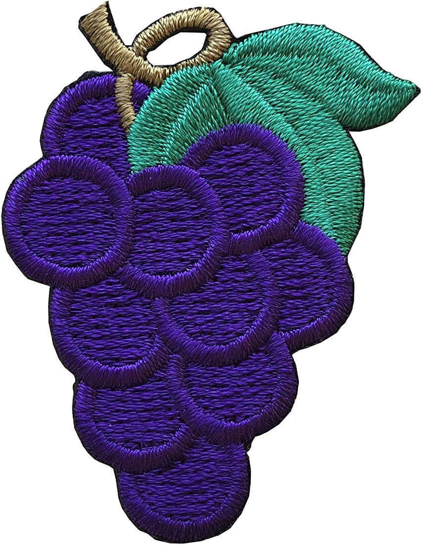 Amazon.com: Grapes with Wine Glass and Vines Embroidered Iron on Patch