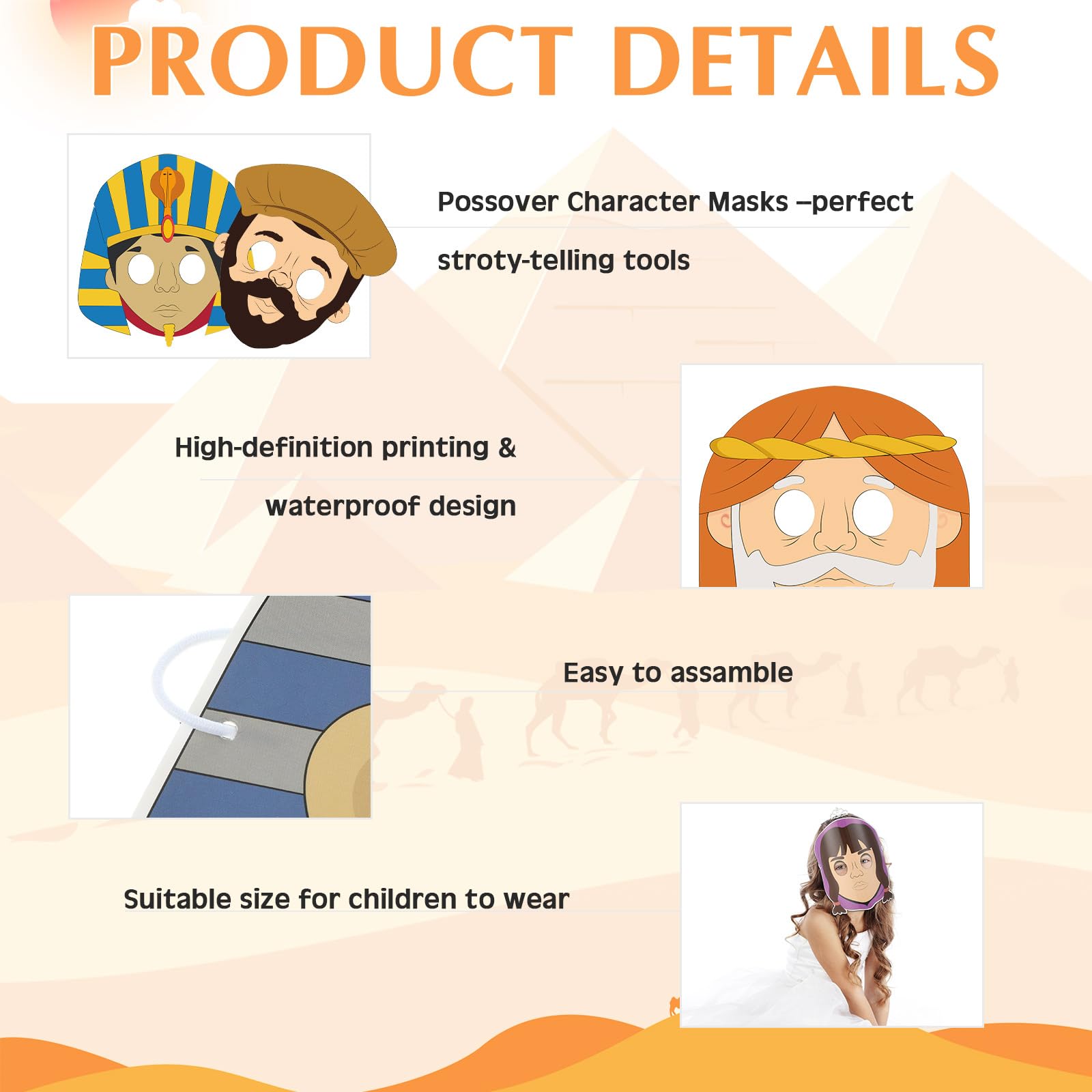 Snapklik.com : 12 Pcs Passover Decorations Passover Props Character ...