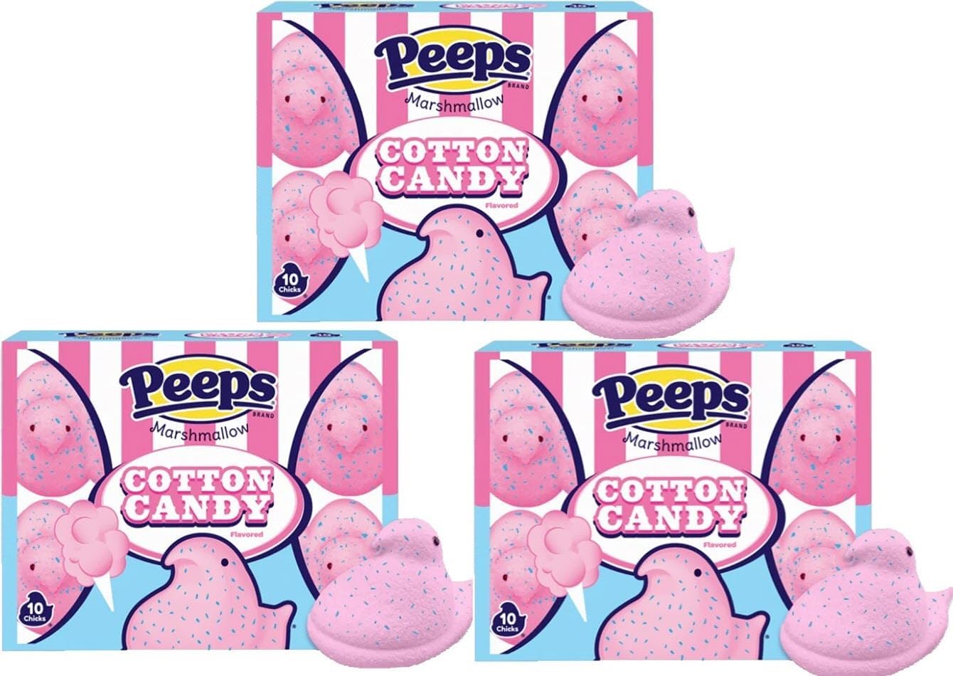 Amazon.com : PEEPS Easter Marshmallow Chicks, Variety Pack, 10 Count ...
