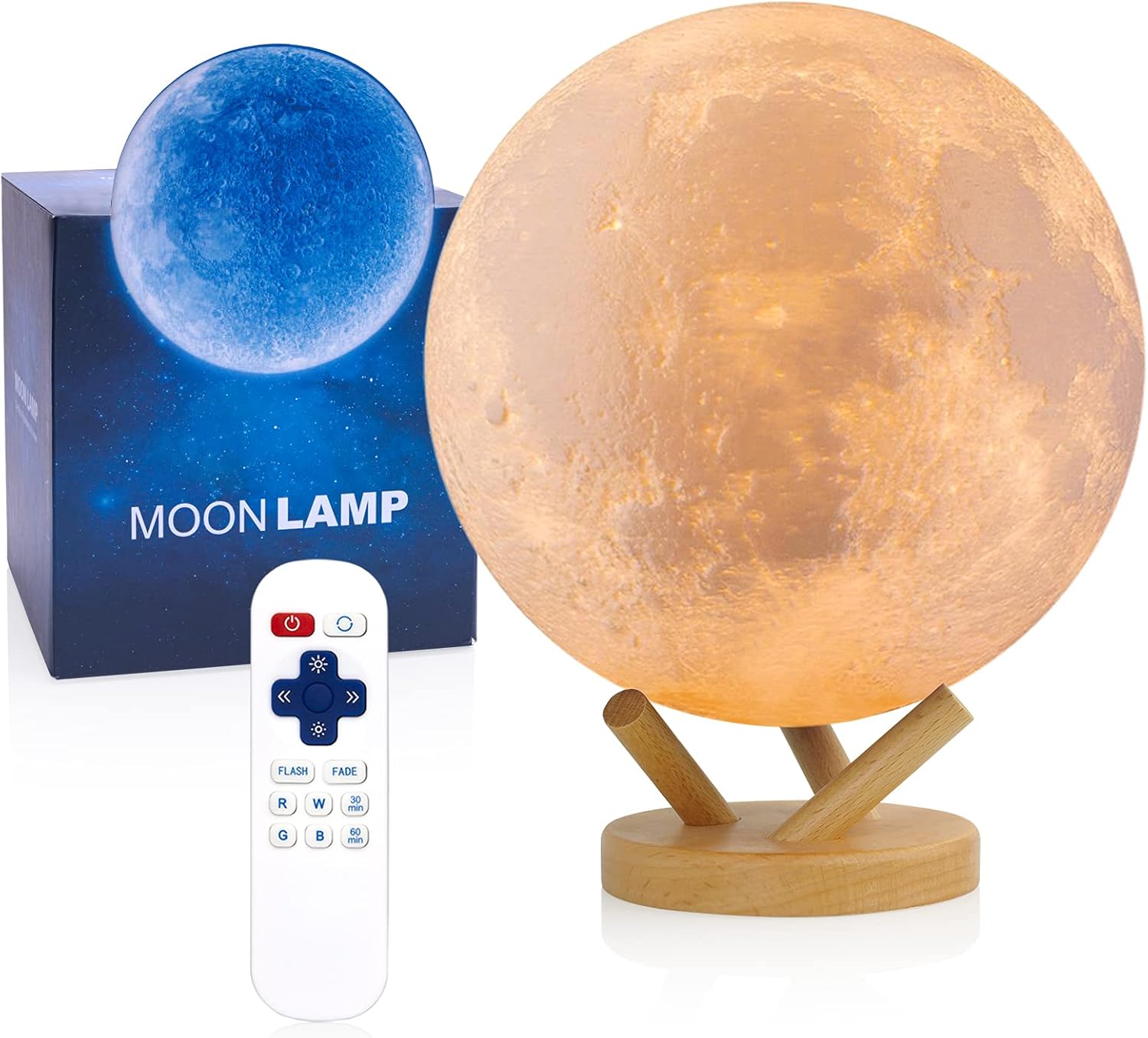 LOGROTATE Moon Lamp, Sliding Control Moon Night Light, Kids Night Light ...