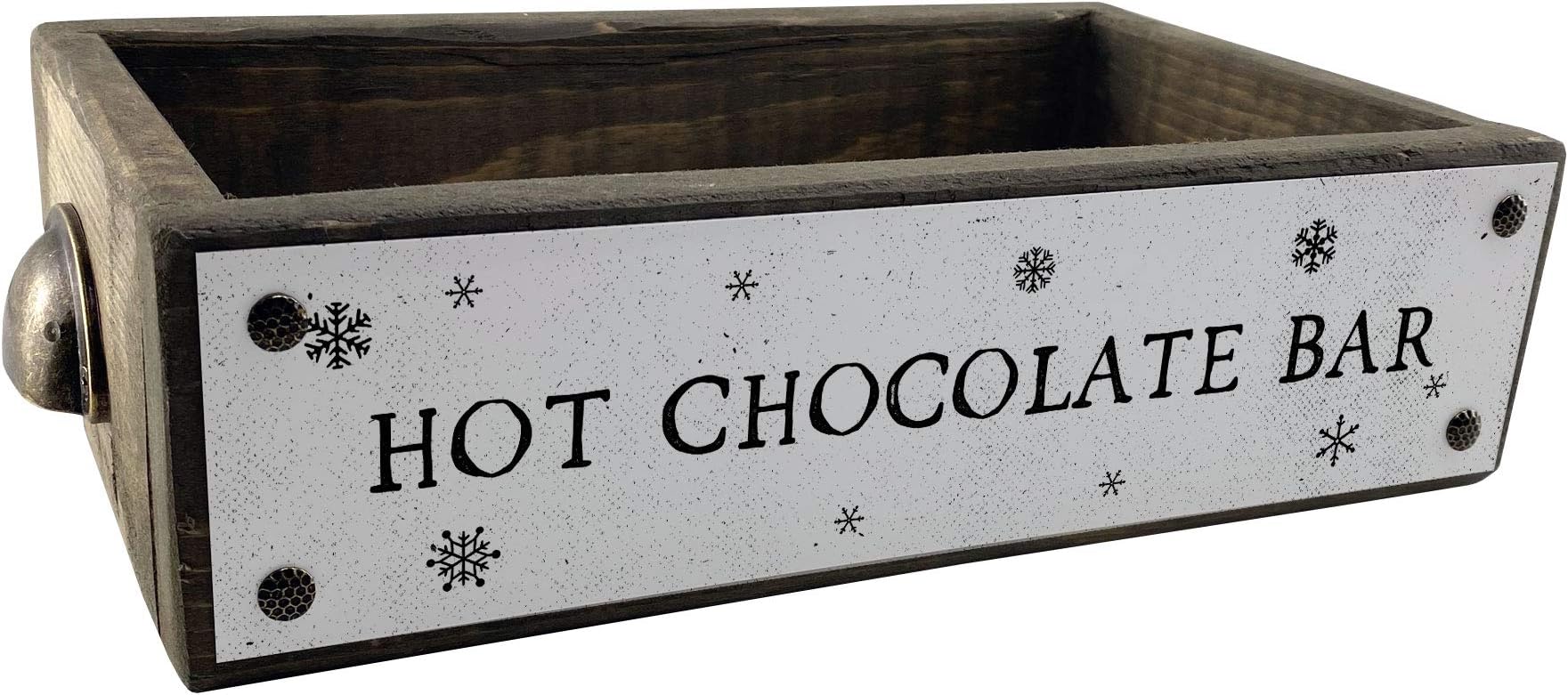 Amazon.com: Soaoo 2 Pcs Hot Cocoa Bar Wood Storage Box Hot Cocoa ...