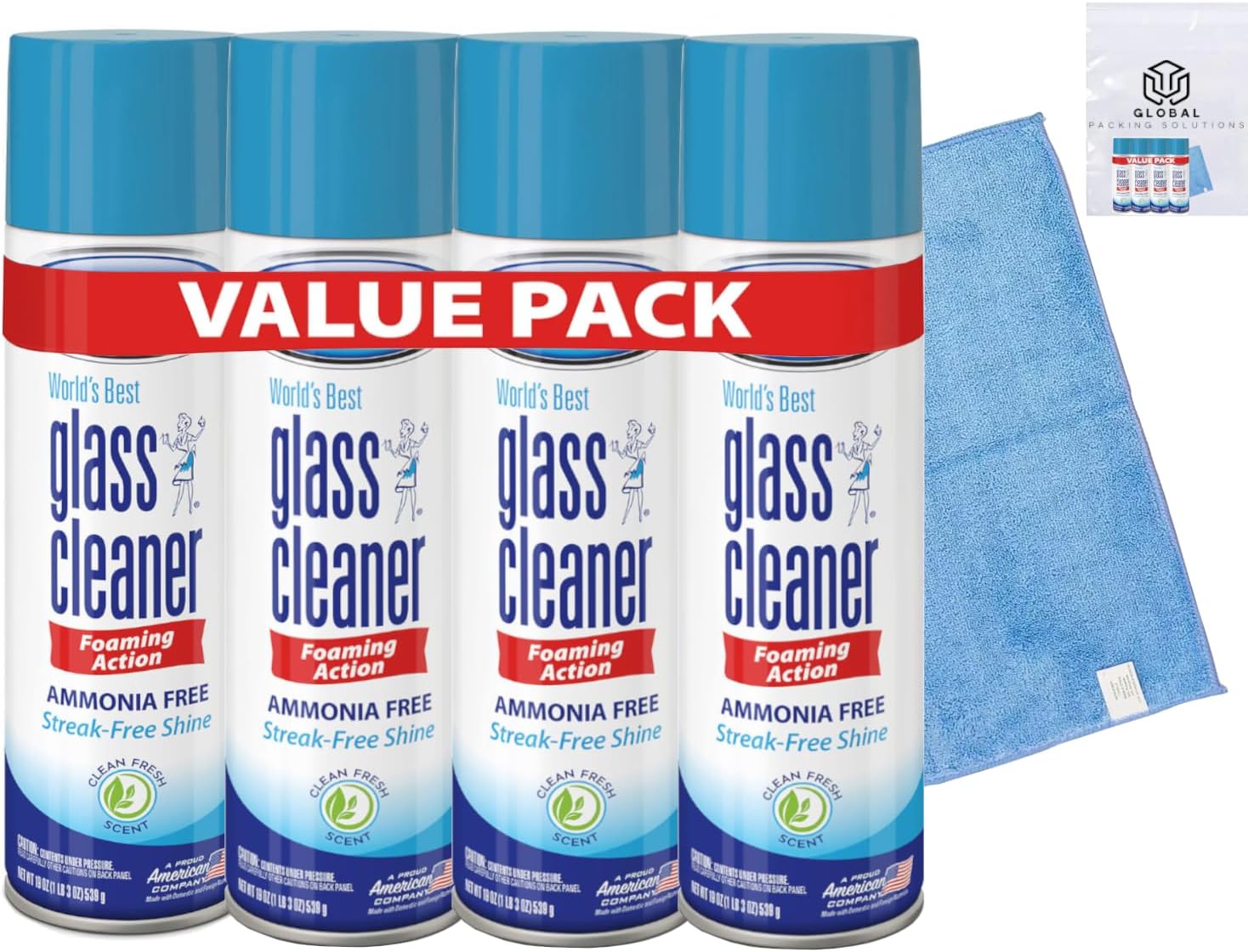 Amazon.com: Spraiway Glass Cleaner Foam Action Cleaner 19 oz. with ...