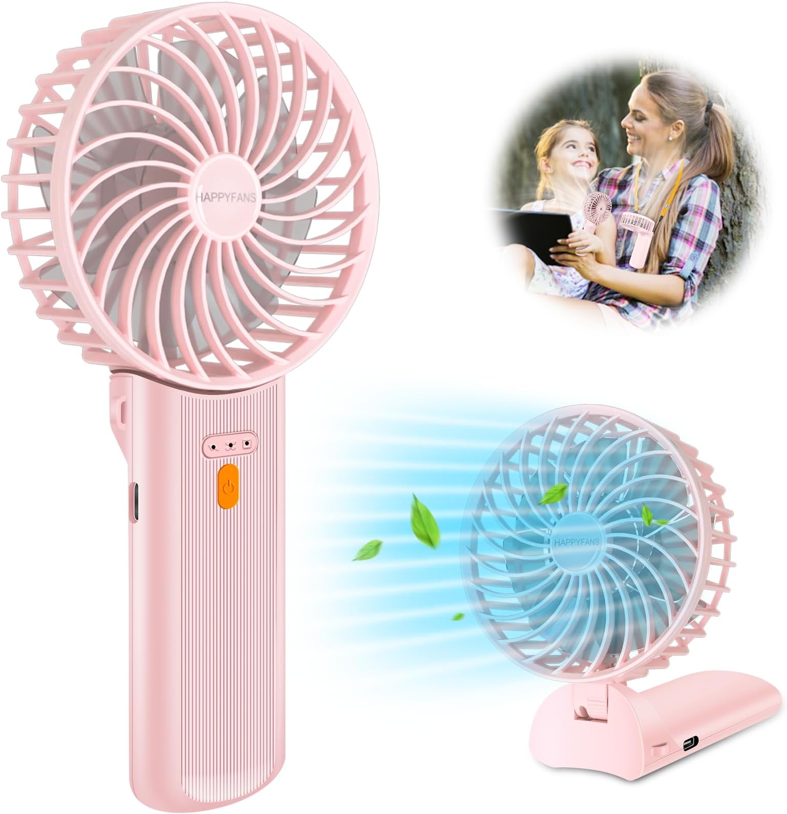Amazon.com: SUQUCI 2023 Upgraded Portable Fan,Small Handheld Fan with ...