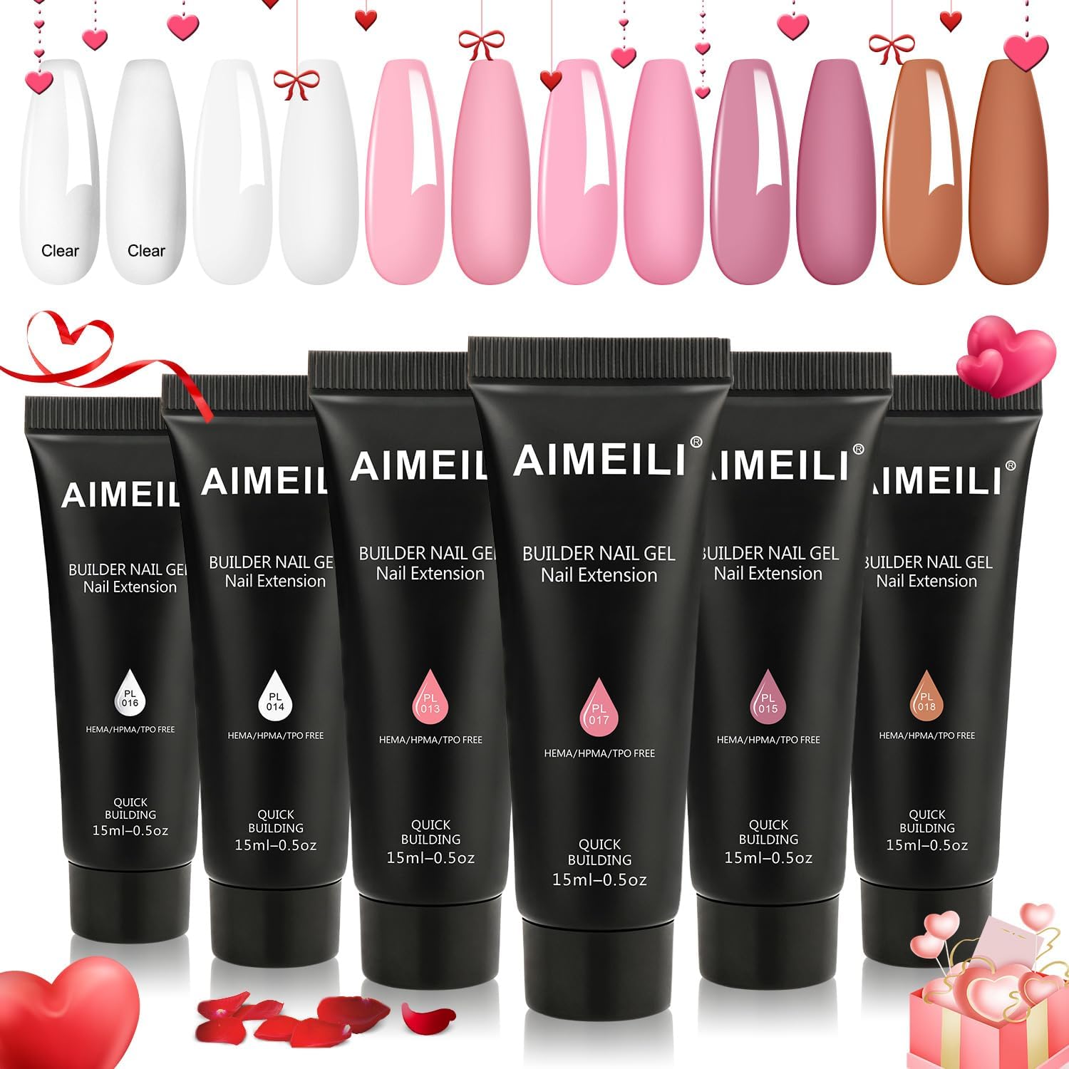 AIMEILI Kit Gel Ricostruzione Unghie Acrygel Kit Acrigel per Unghie Gel ...