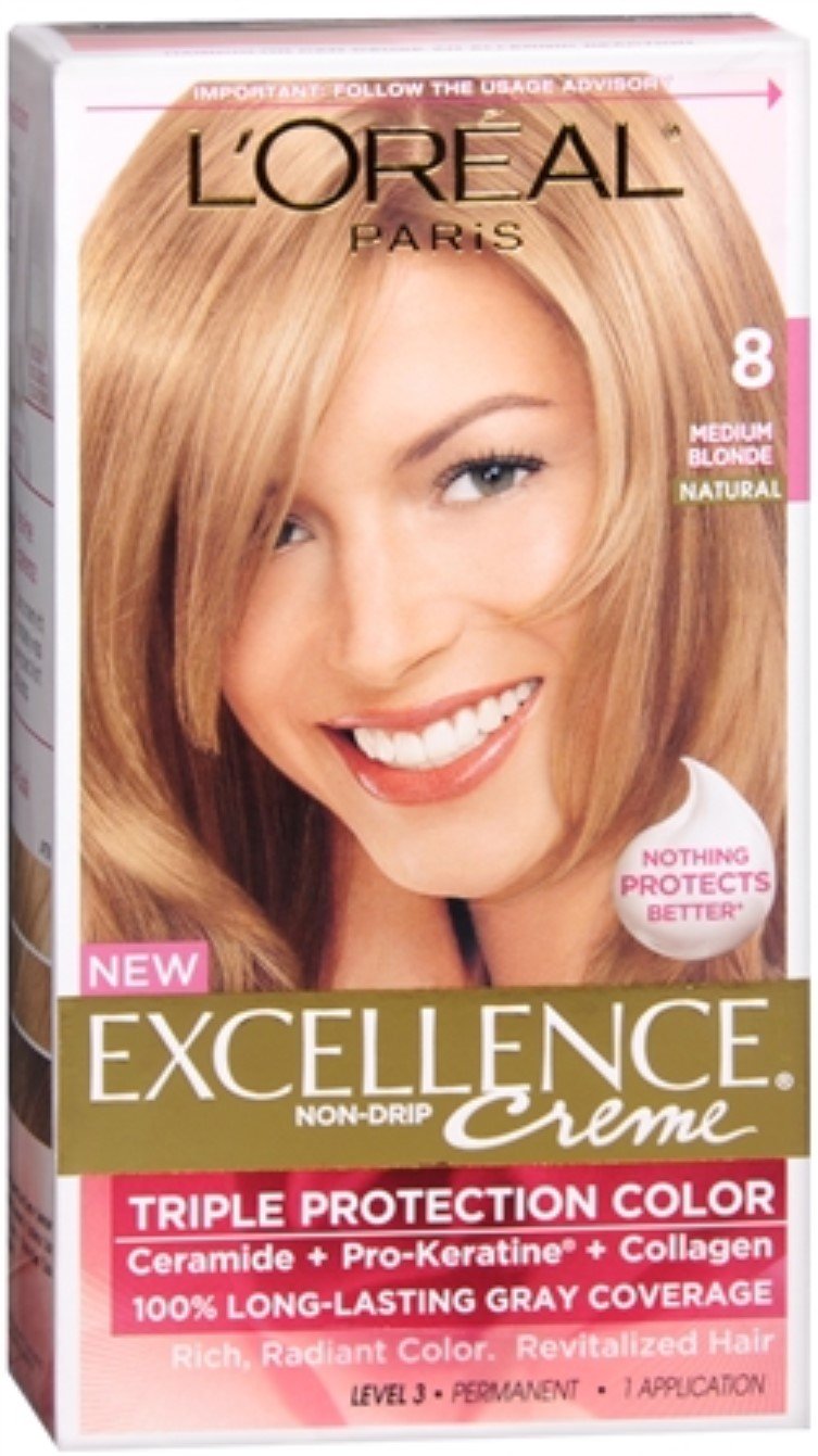 Amazon.com : Exc H/C Med Bld #8 R Size 1ct L'Oreal Excellence Creme ...
