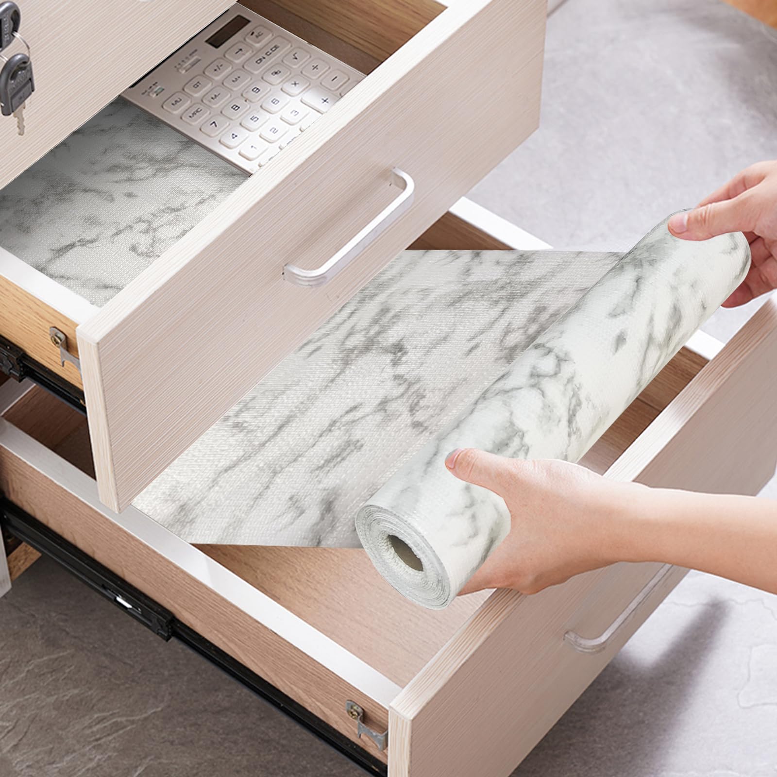 Snapklik.com : POUYRBA Drawer And Shelf Liner, 12 In X 10 FT Kitchen ...