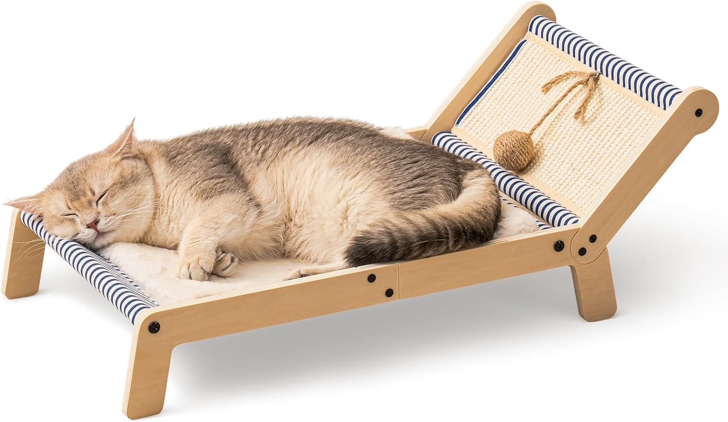 Amazon.com: Mewoo Cat Hammock Bed, Elevated Cat Beds for Indoor Cats ...