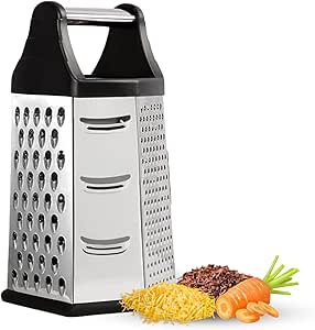 Amazon.com: Stainless Steel Cheese Grater with Container - 6-in-1 ...