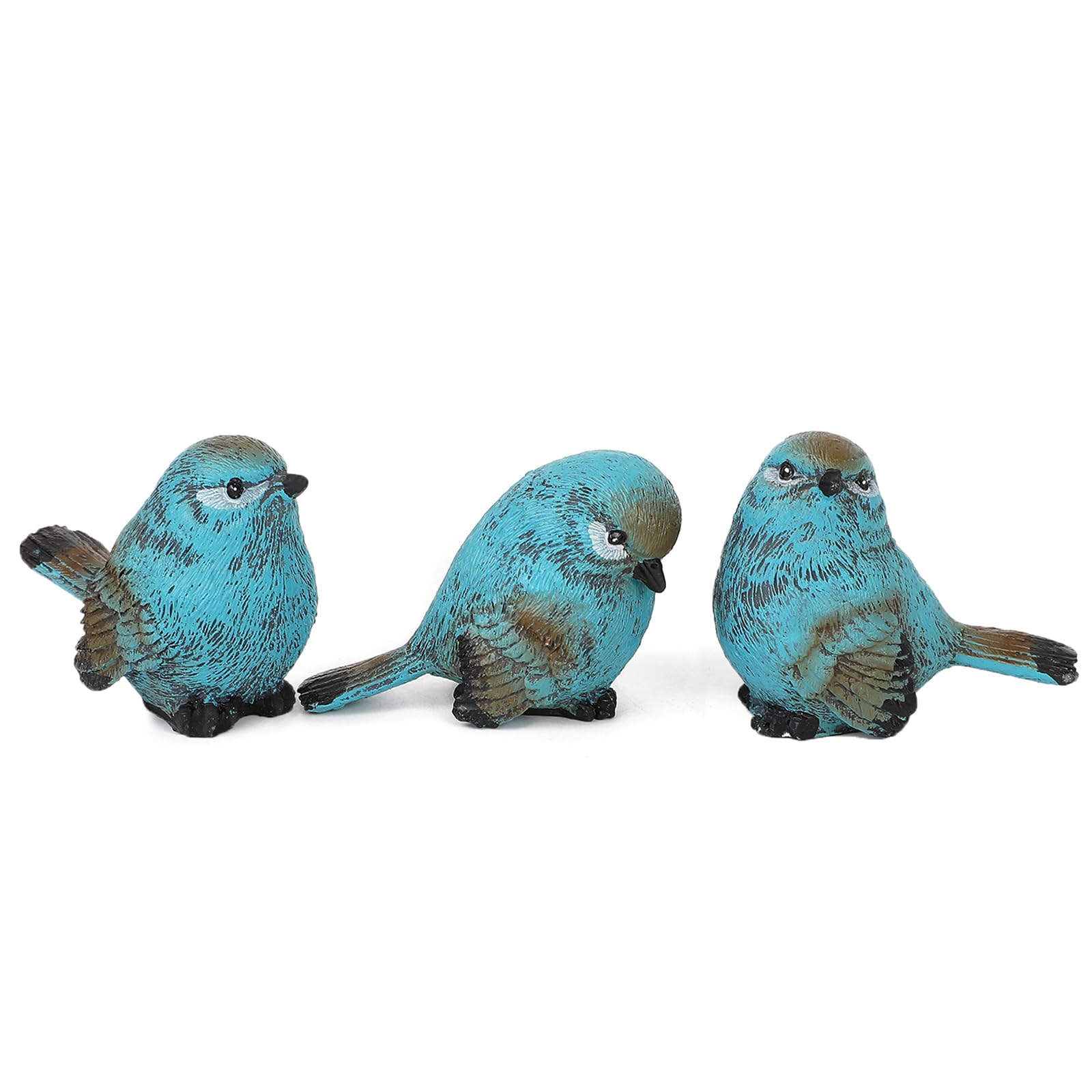 Amazon.com: JollyFree Seaside Cottage Textured Blue Chickadee Birds ...