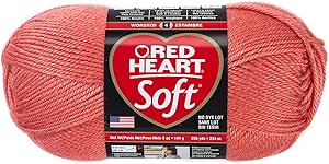 Amazon.com: RED HEART RED HEART Soft Yarn, Coral
