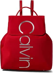 Amazon.com | Calvin Klein Mallory Nylon Backpack Salsa One Size ...