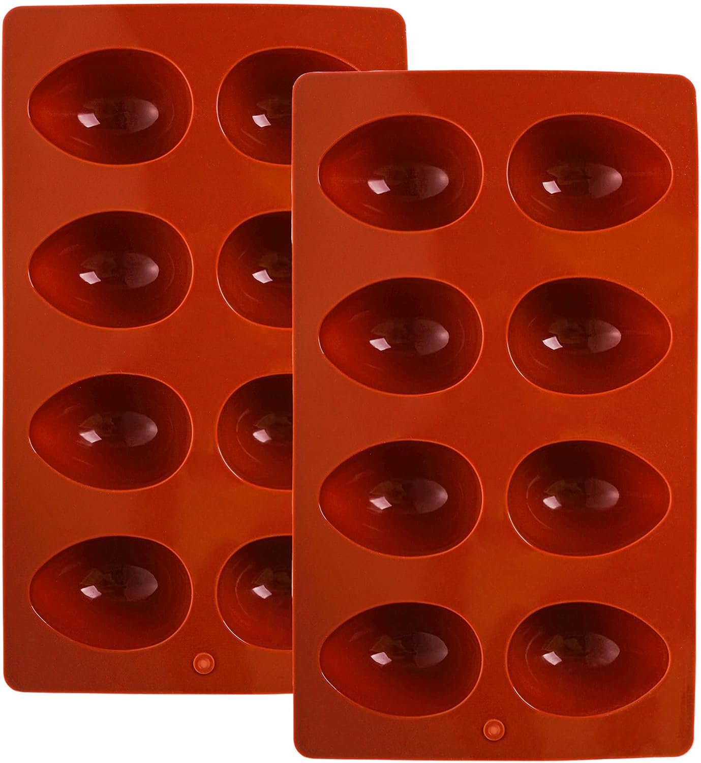 Amazon.com: Haakong 8 Cavity Silicone Egg Molds Set of 2 for Easter ...