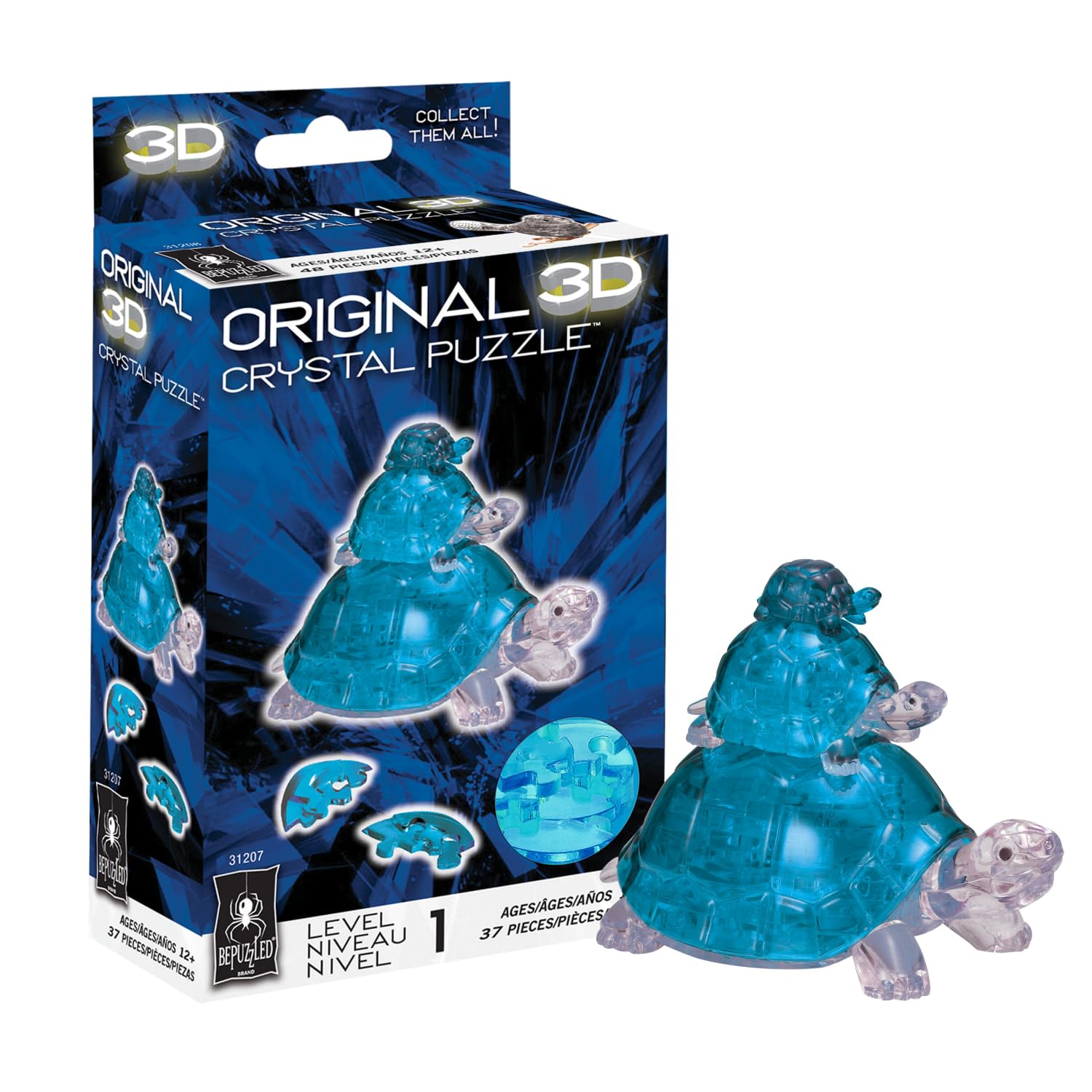 Amazon.com: Turtles Standard Original 3D Crystal Puzzle from BePuzzled ...