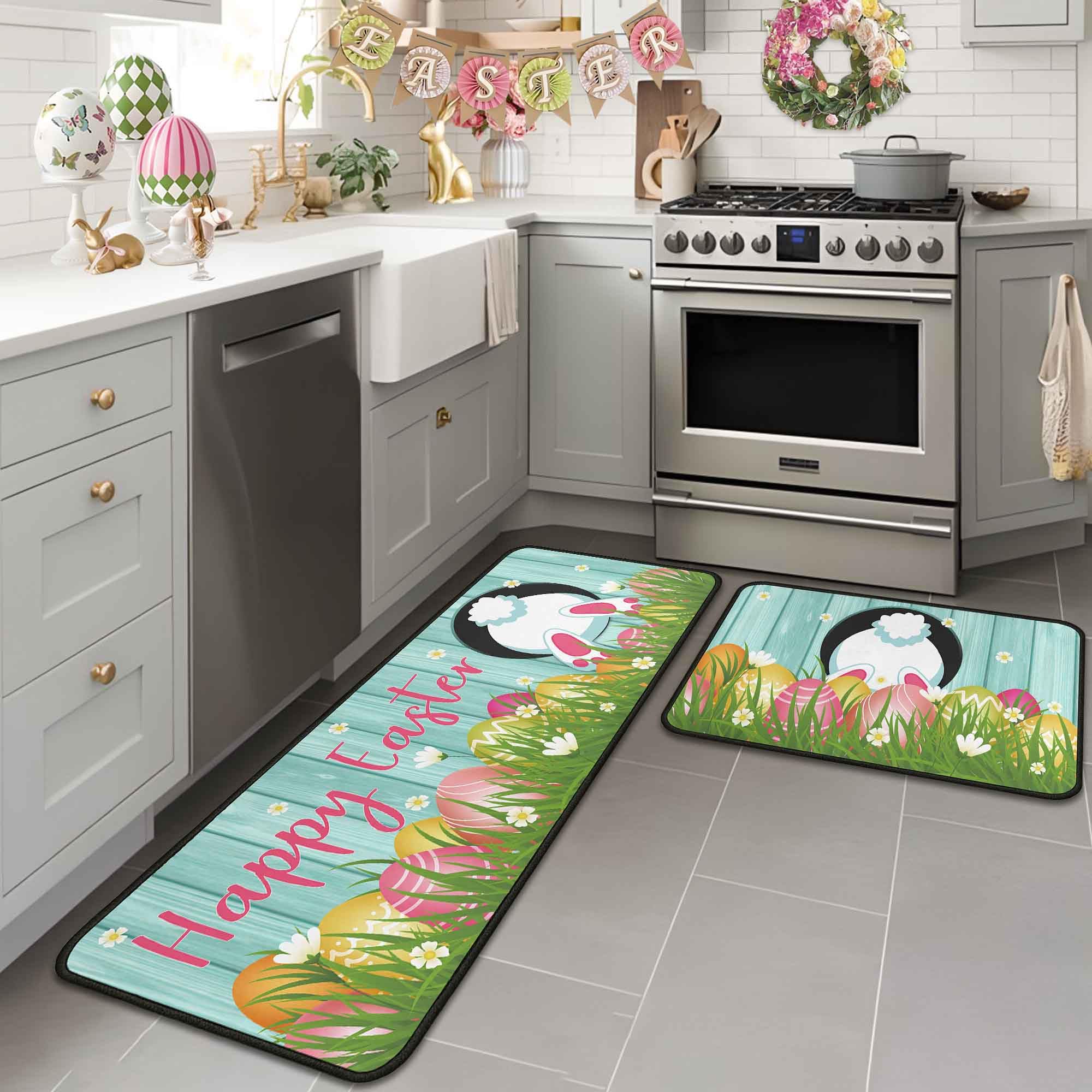 Amazon.com: Putware Easter Kitchen Rugs and Mats Set of 2, Easter ...
