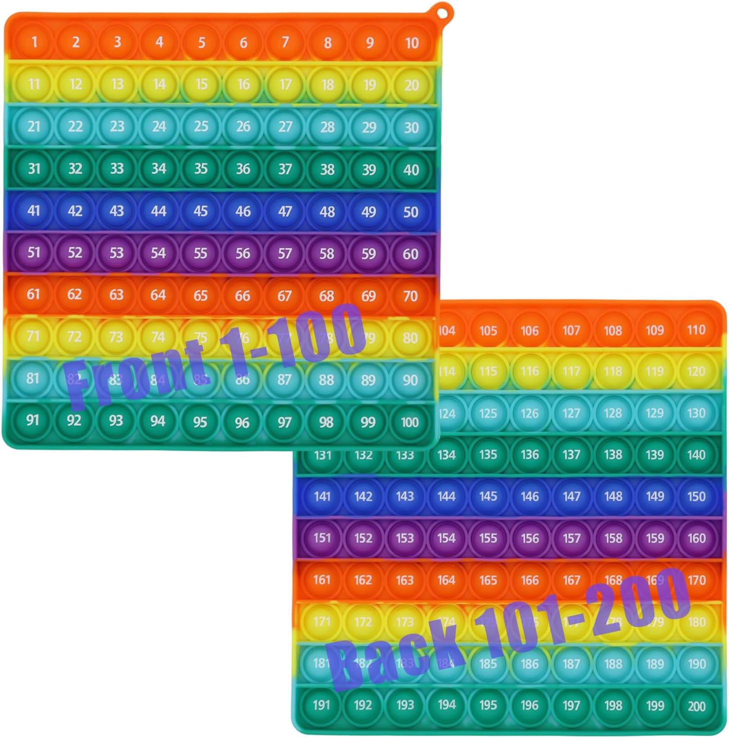 Amazon.com: Double Side 1 100 200 pop it, Chart Pop it, 200 Pop with ...