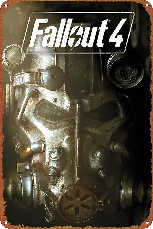Amazon.com : Fallout 4 Game Poster Vintage Style Metal Sign Game Tin ...