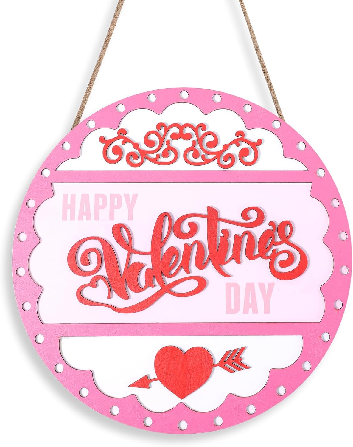 Amazon.com: Happy Valentine's Day Sign for Front Door Decor, Wood Love ...