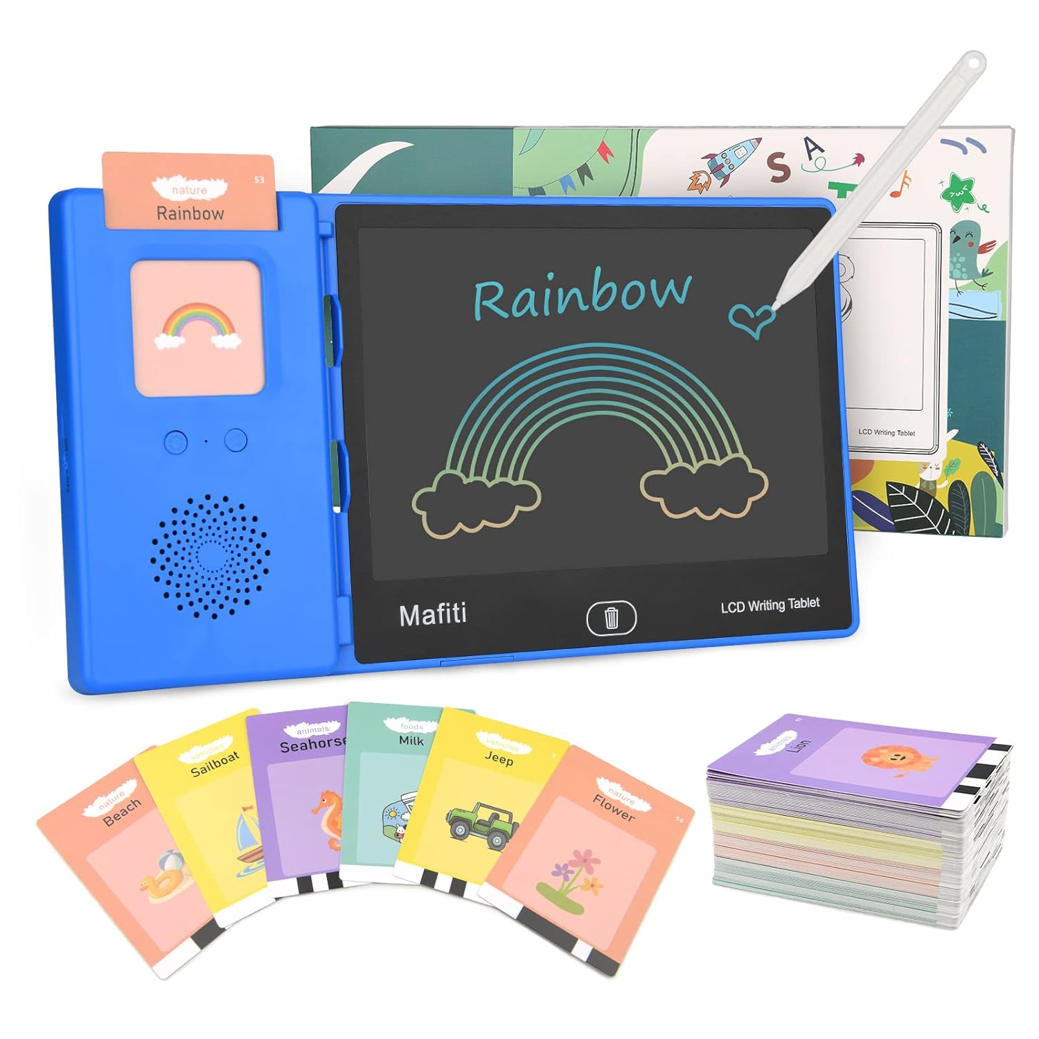 Kids Flashcard Reading Machine LCD Writing Tablet 8.5 Inch Colorful ...