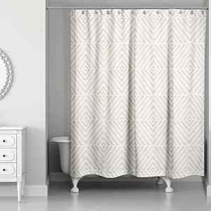 Amazon.com: Cream Diamond Pattern 71 x 74 Shower Curtain : Home & Kitchen