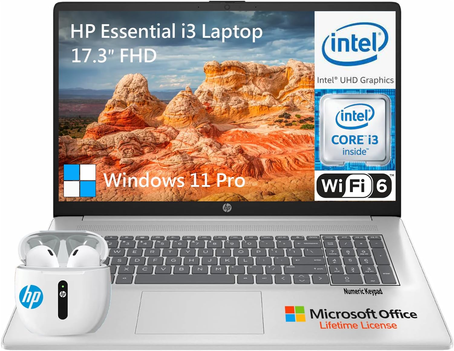 Amazon.com: HP 17 inch Laptop, Windows 11 Home Laptop with Microsoft ...