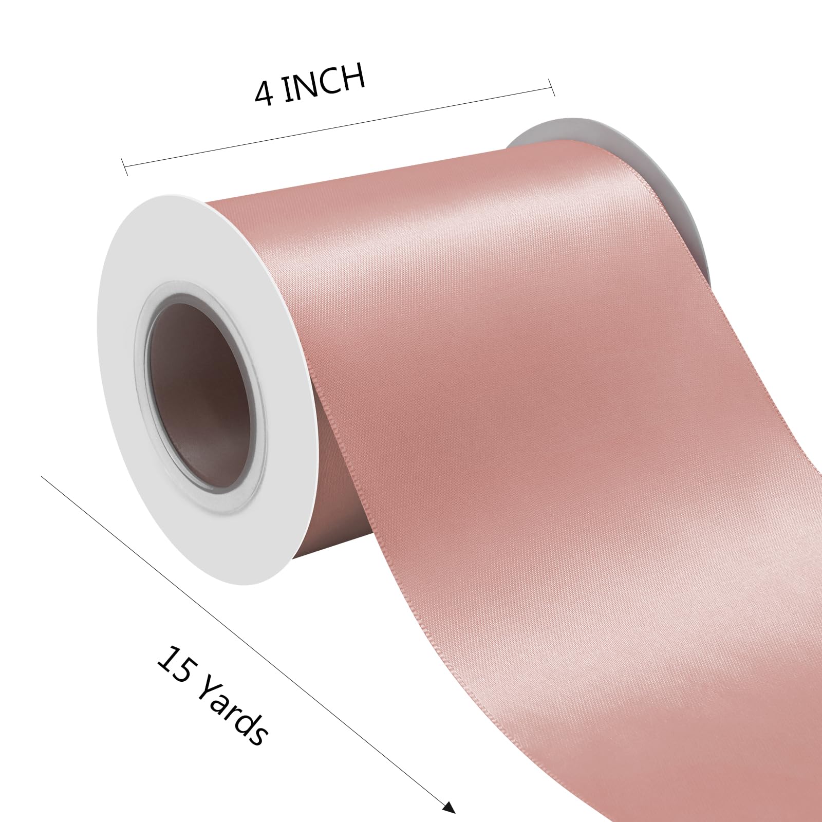 Snapklik.com : Double Face Peach Satin Ribbon Extra Wide 4 Inch X 15 ...