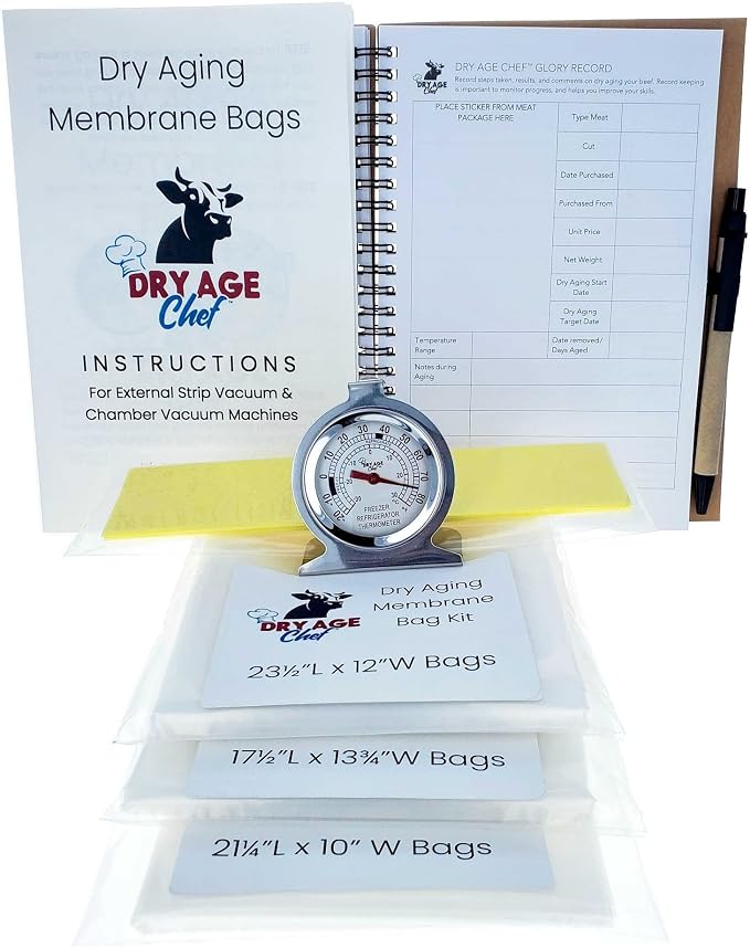Amazon.com: Dry Aging Membrane Bag Kit, Vacuum Bags, Seal Strips, Glory ...