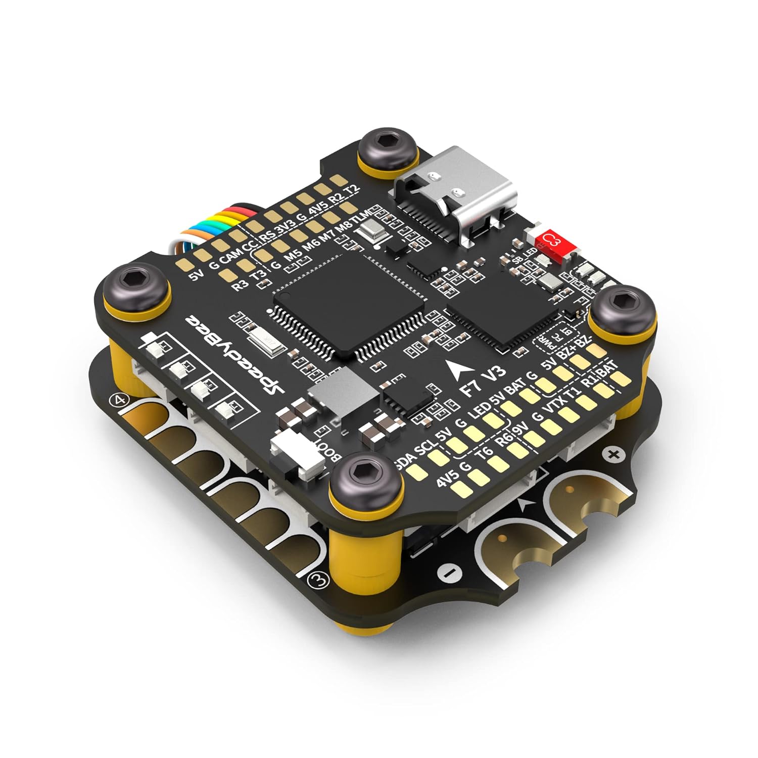 SPEEDY BEE V3 F7 Flight Controller Stack: 30x30 Drone FC Stack with 4in1 50A ESC BL32, Wireless ...