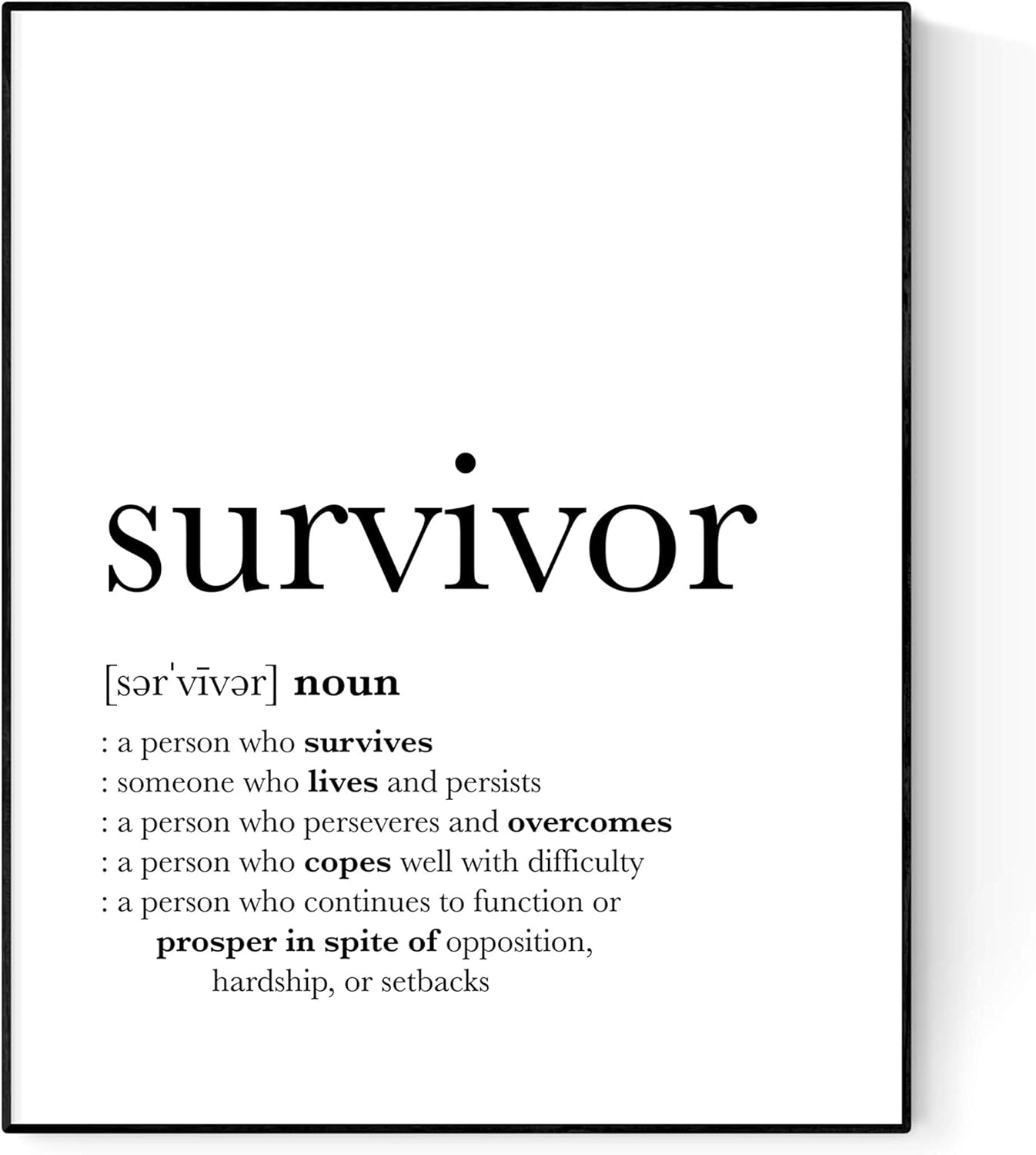 Amazon.com: Survivor Definition | Cancer Survivor Art Print (8x10)
