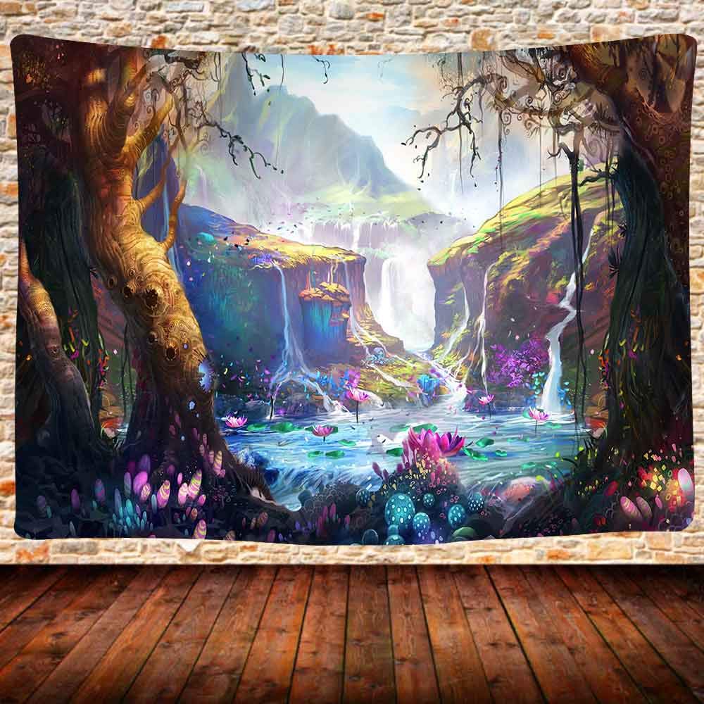 Amazon.com: SHRAPHY Psychedelic Tapestry Fairy Tale World Enchanted ...