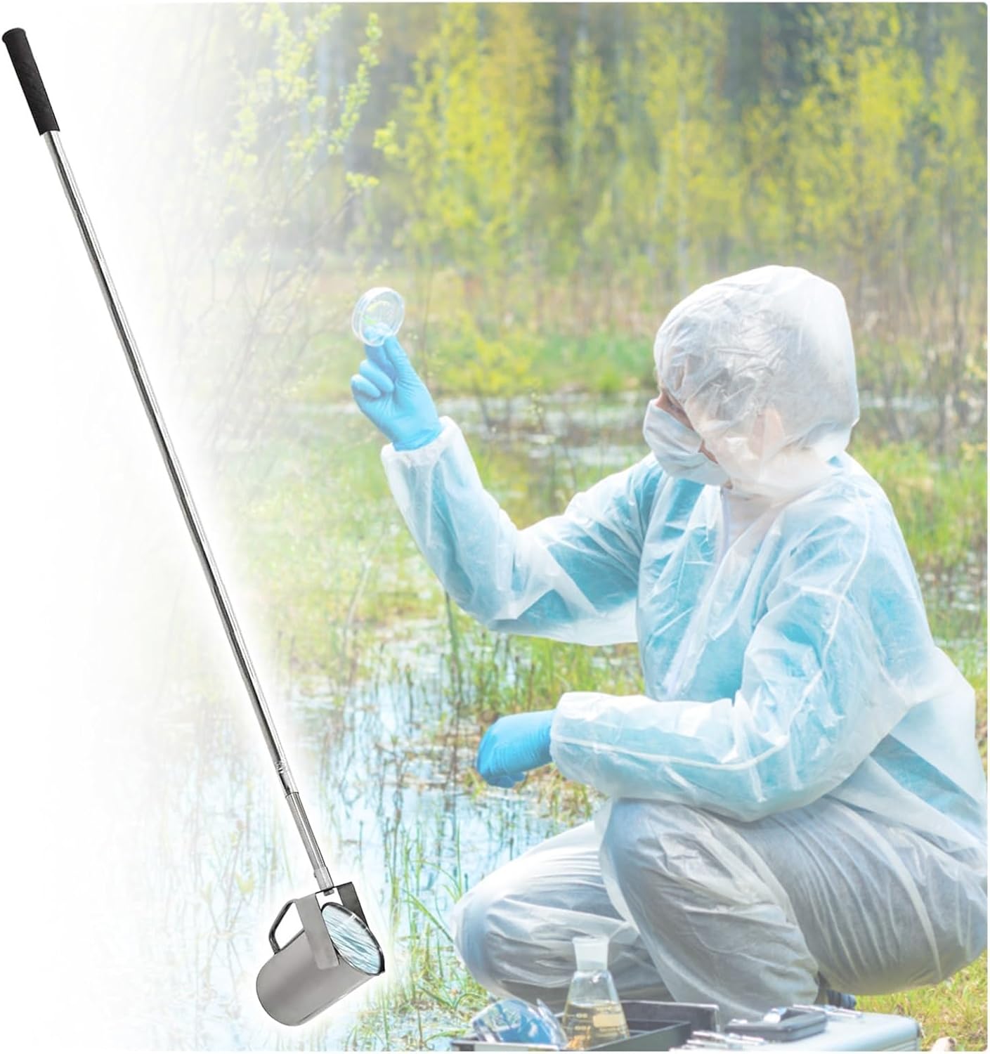 Scumlovy Stainless Steel Dipper Sampler, Vertical Swing Deep Water ...