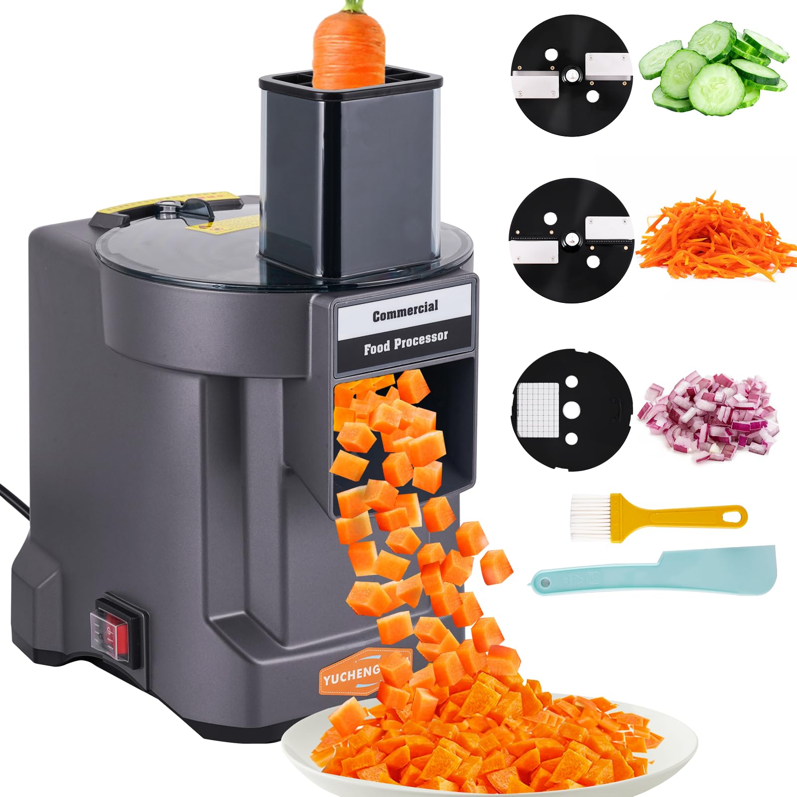 YUCHENGTECH 3-In-1 Electric Vegetable Choppers |Vegetable Dicer with A ...